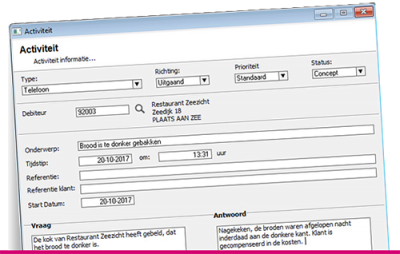 Klachtenregistratie | Bakkerij Software